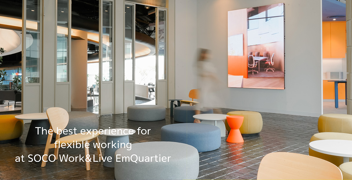 The best experience for flexible working at SOCO Work&Live EmQuartier